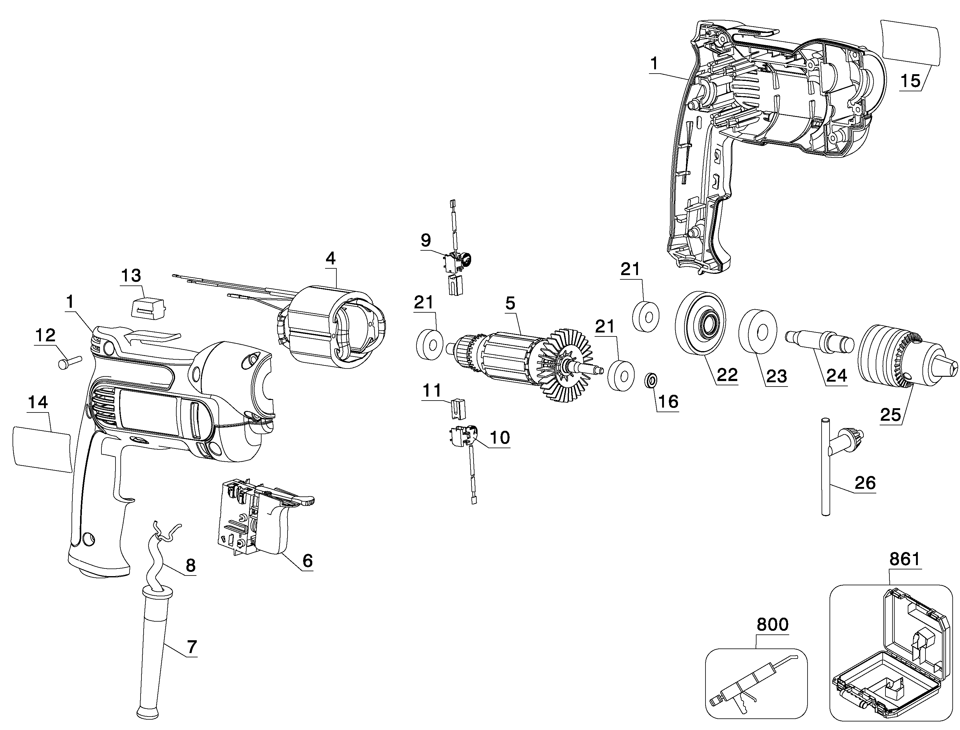 DWD112-AR | ROTARY DRILLS | DRILLS | Dewalt | null | ServiceNet
