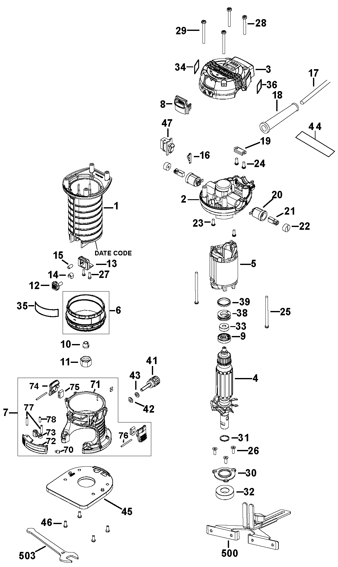 DWE6000-B2 | ROUTERS | WOODWORKING | Dewalt | null | ServiceNet B2B