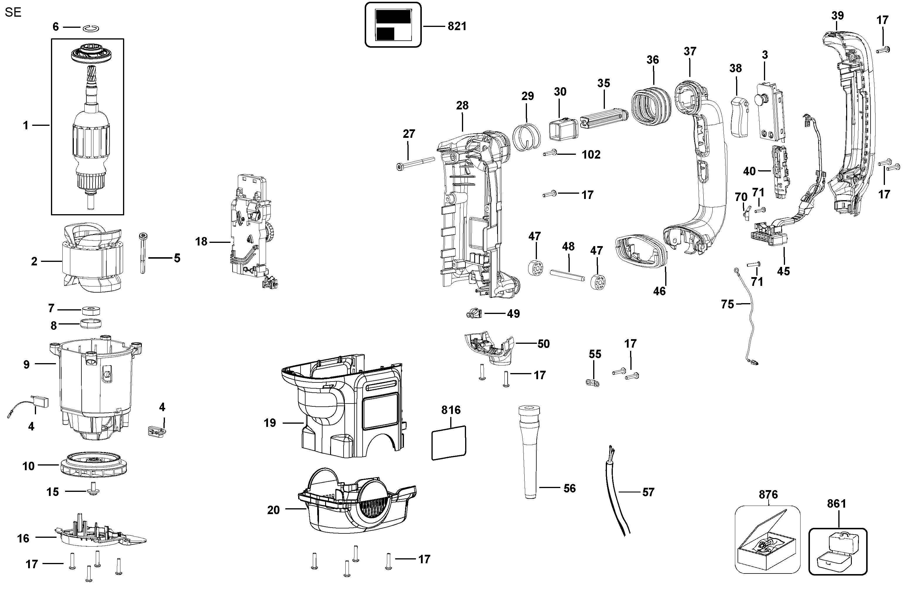 D25761K | ROTARY HAMMERS SDS-MAX | HAMMERS | Dewalt | null | ServiceNet