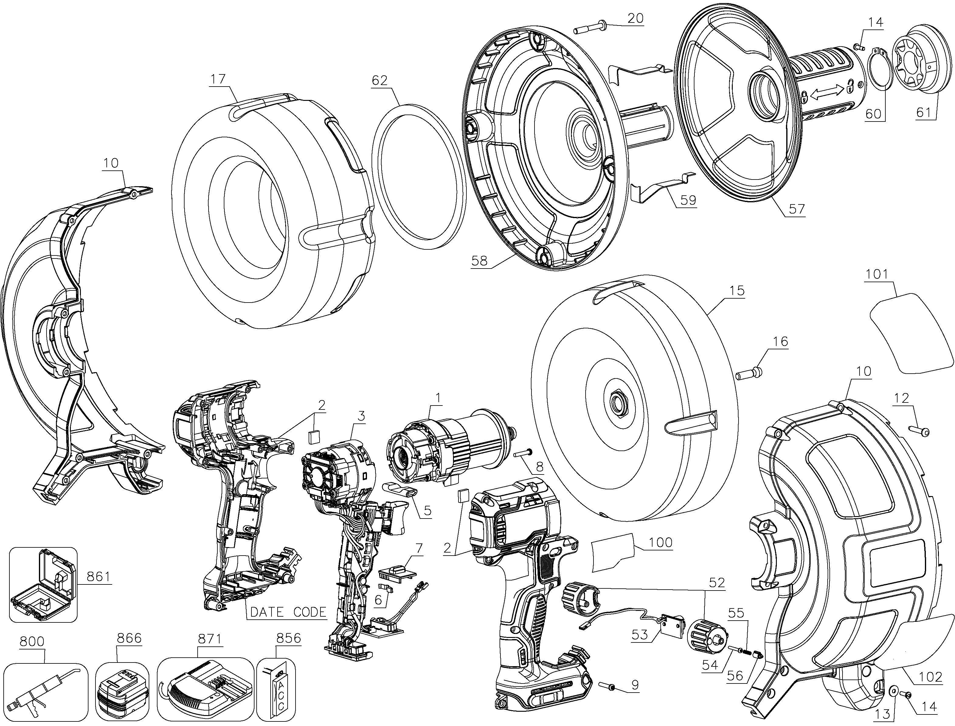DCD200B | DRILLS | DRILLS | INDOOR | Black & Decker | null | ServiceNet B2B