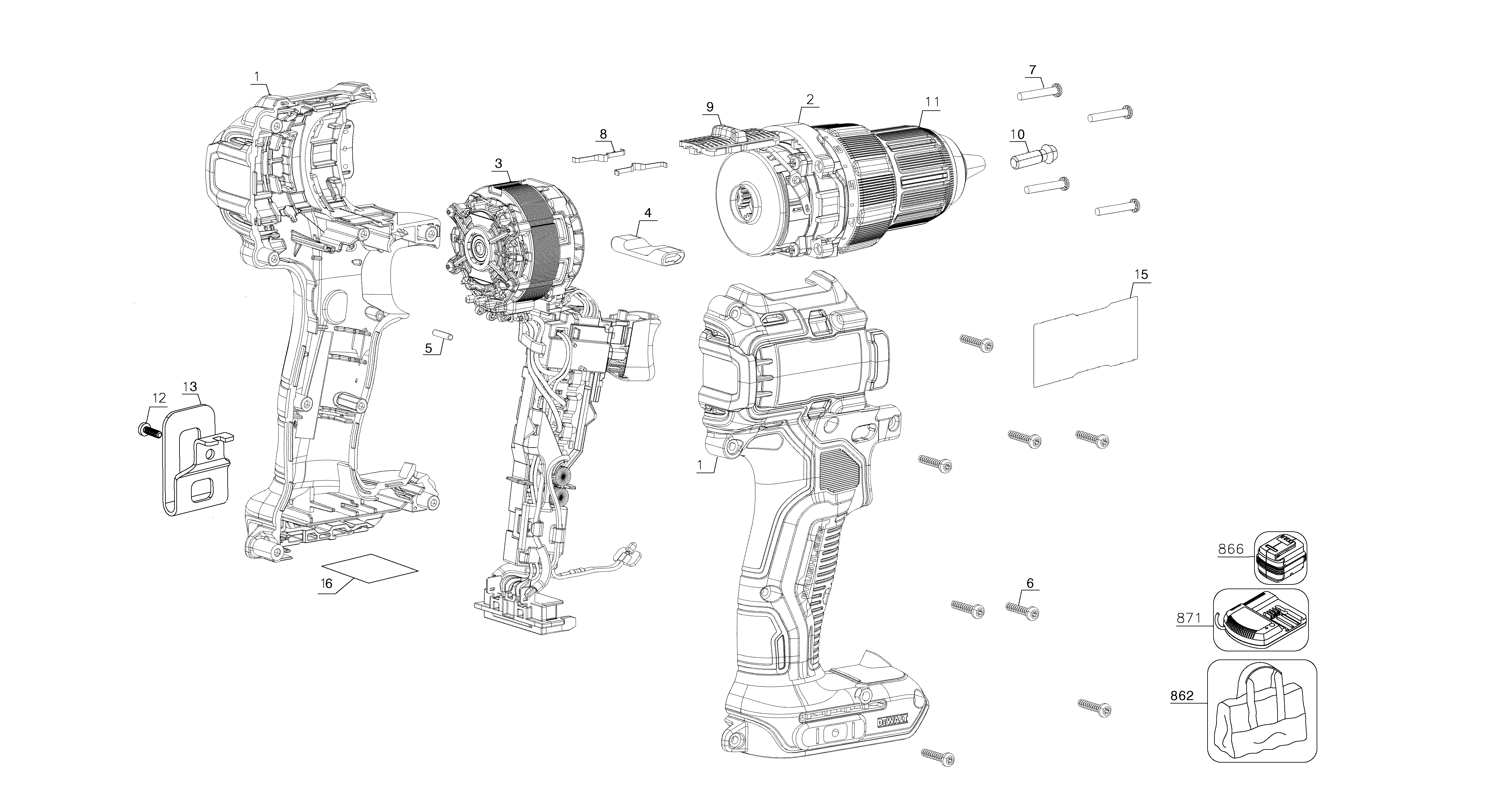 DCD709B | CDLS DRILLS 18V | CORDLESS DRILLS | Dewalt | null ...