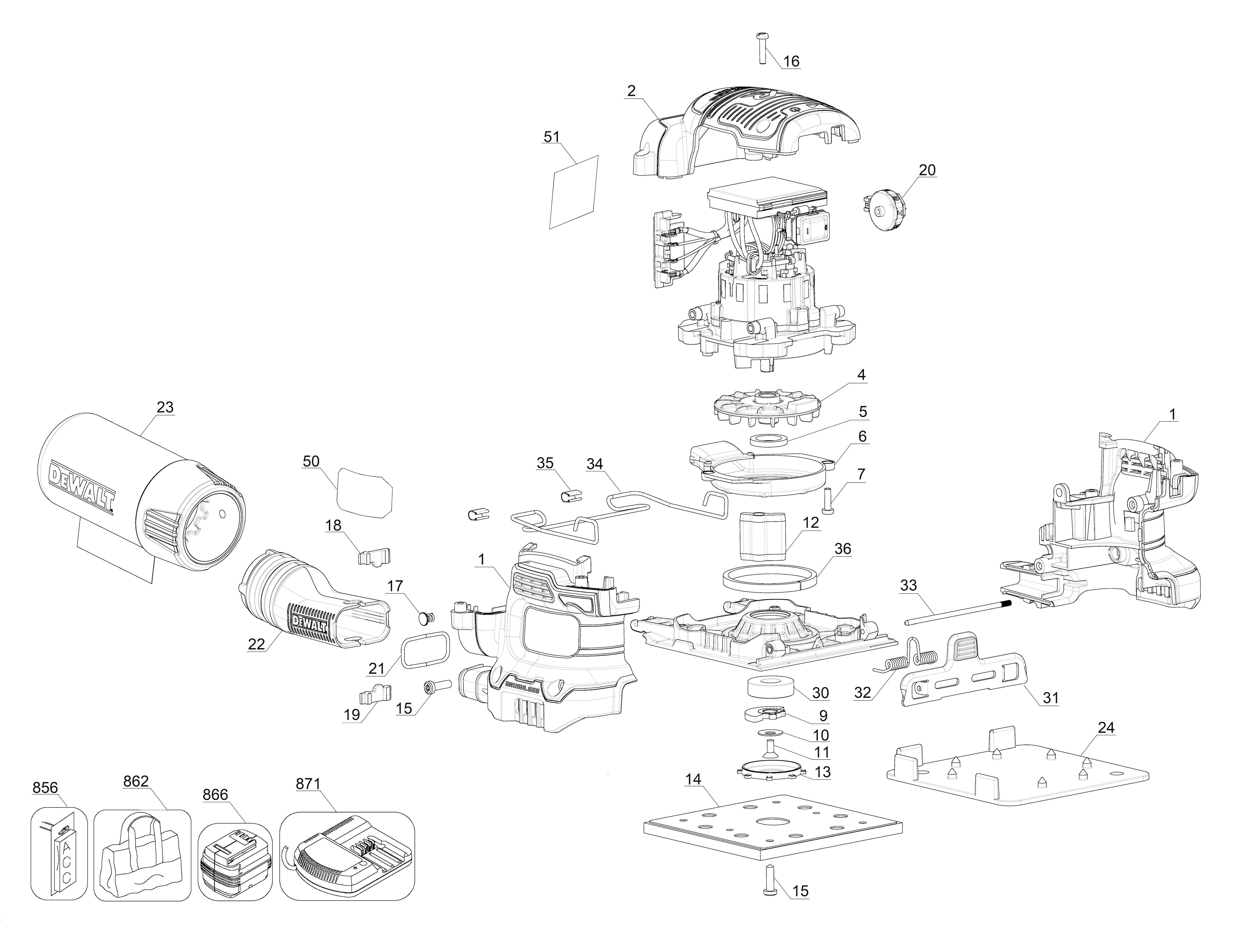 DCW200BR | ORBITAL SANDERS | WOODWORKING | Dewalt | null | ServiceNet B2B