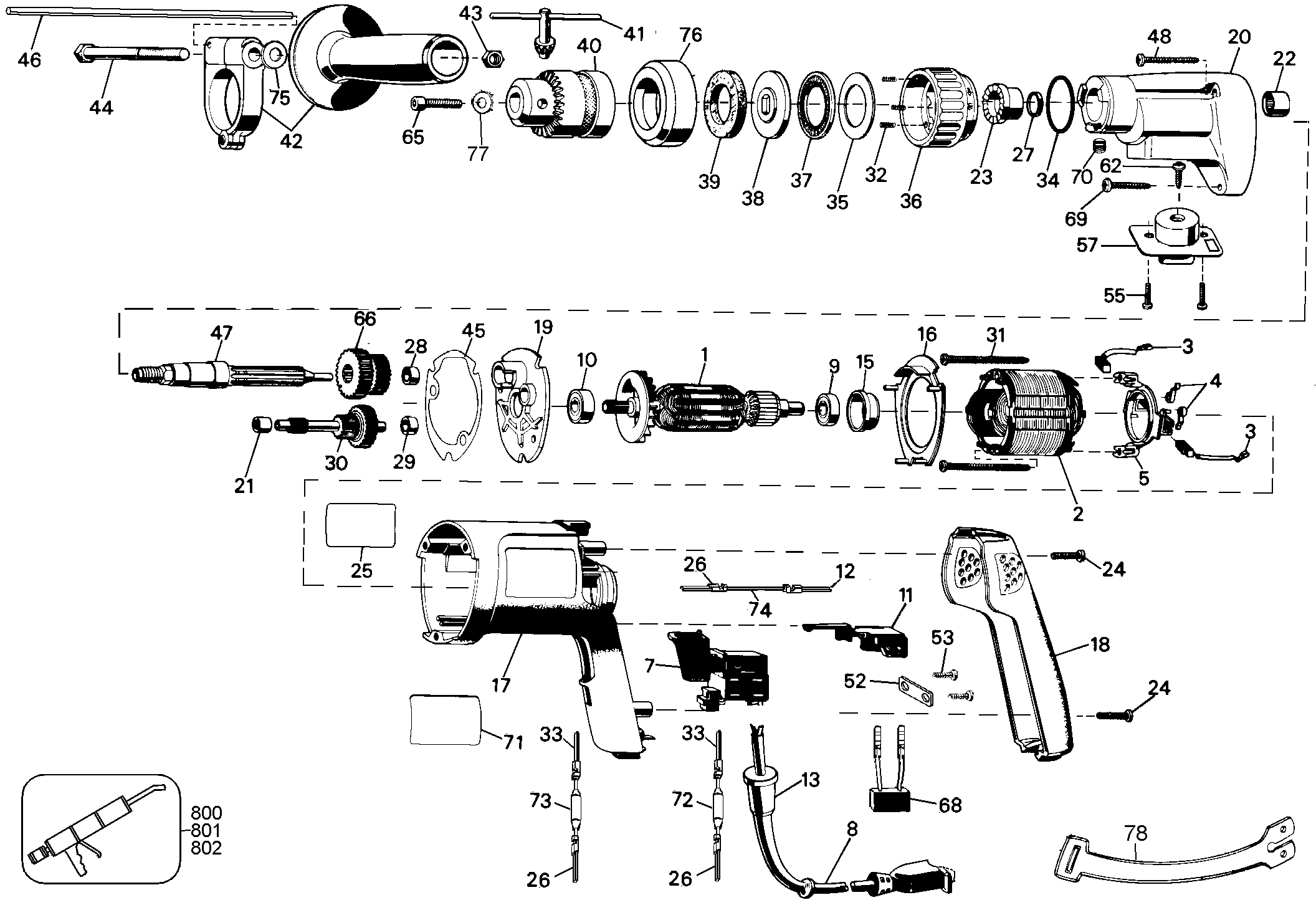 DW511-46 | ROTARY DRILLS | DRILLS | Dewalt | null | ServiceNet