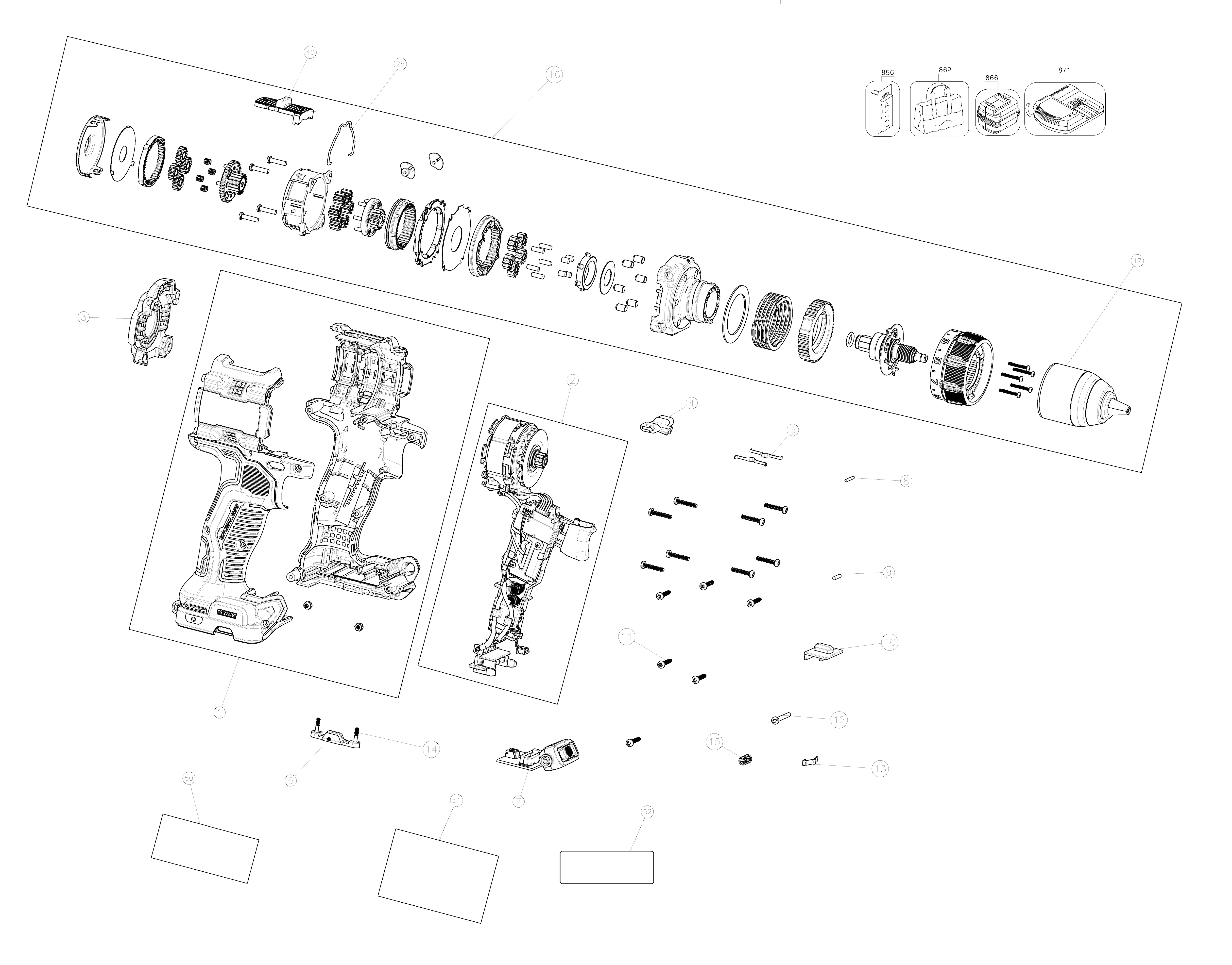 DCD800B | DRILLS, 20V | CORDLESS DRILLS | Dewalt | null | ServiceNet CA B2B